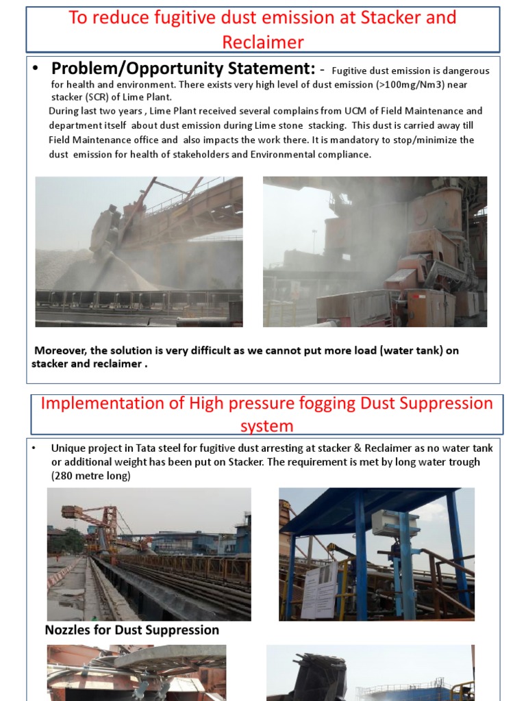 Dust Suppression at Stacker & Reclaimer | PDF