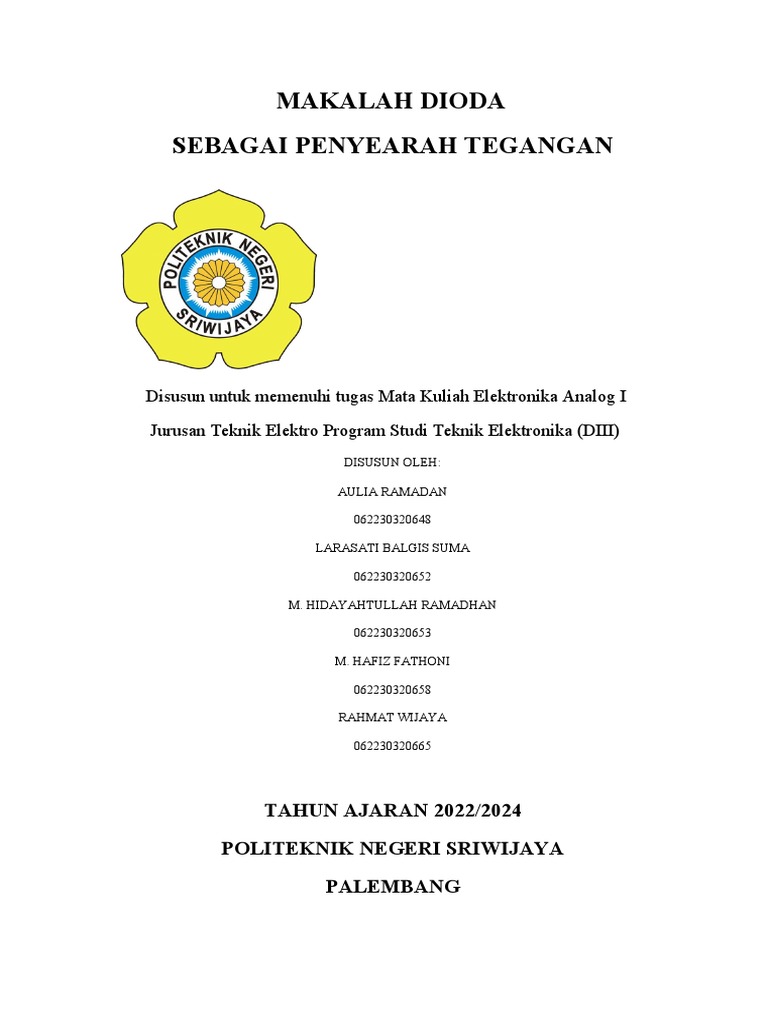 Makalah-Dioda-Dan-Aplikasinya KEL 1 | PDF