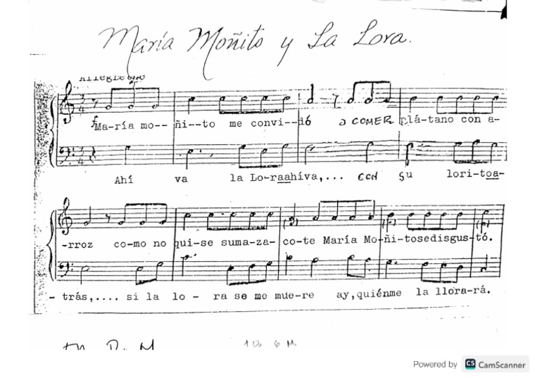 Maria Moñitos - La Lora | PDF
