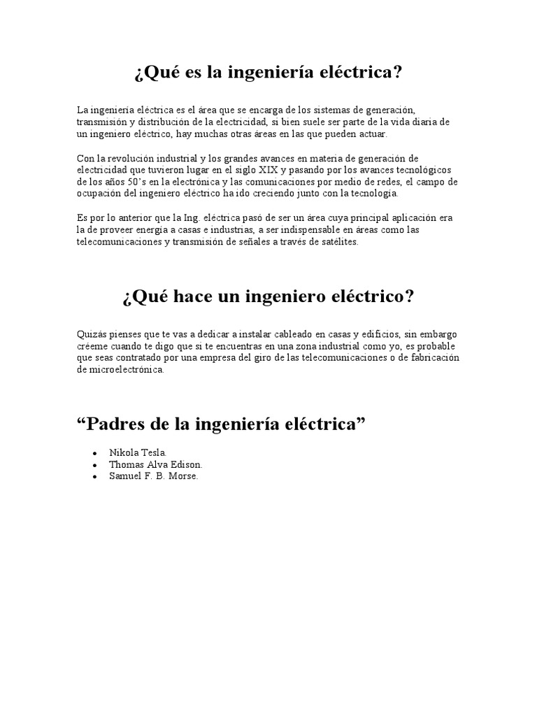 Ingenieria Electrica | PDF | Ingenieria Eléctrica | Electrónica