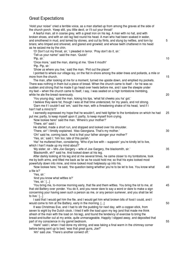 Comprehension Great Expectations | PDF | Home & Garden | Religion ...