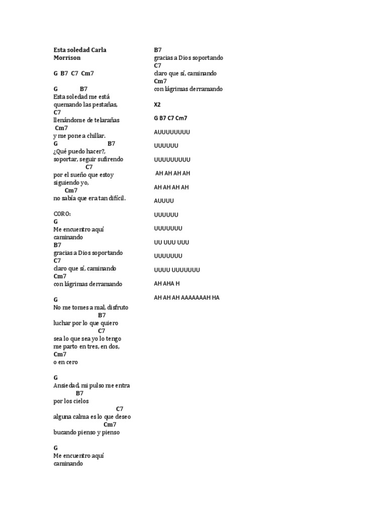 Esta Soledad Carla Morrison | PDF