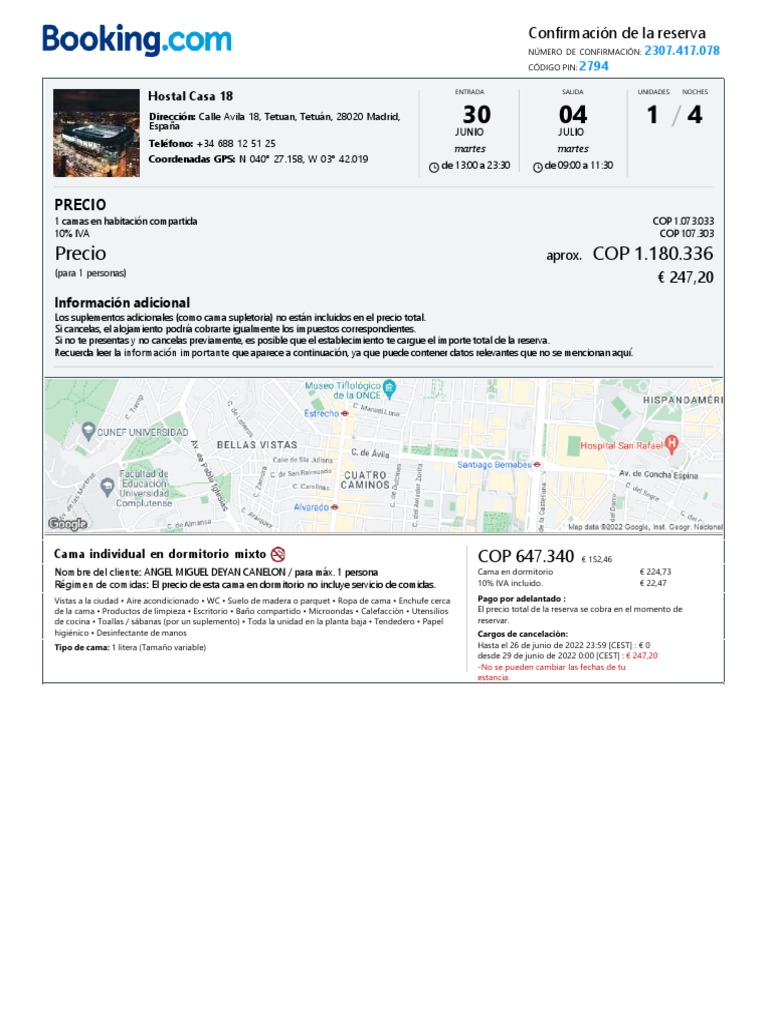 Reserva Madrid | PDF