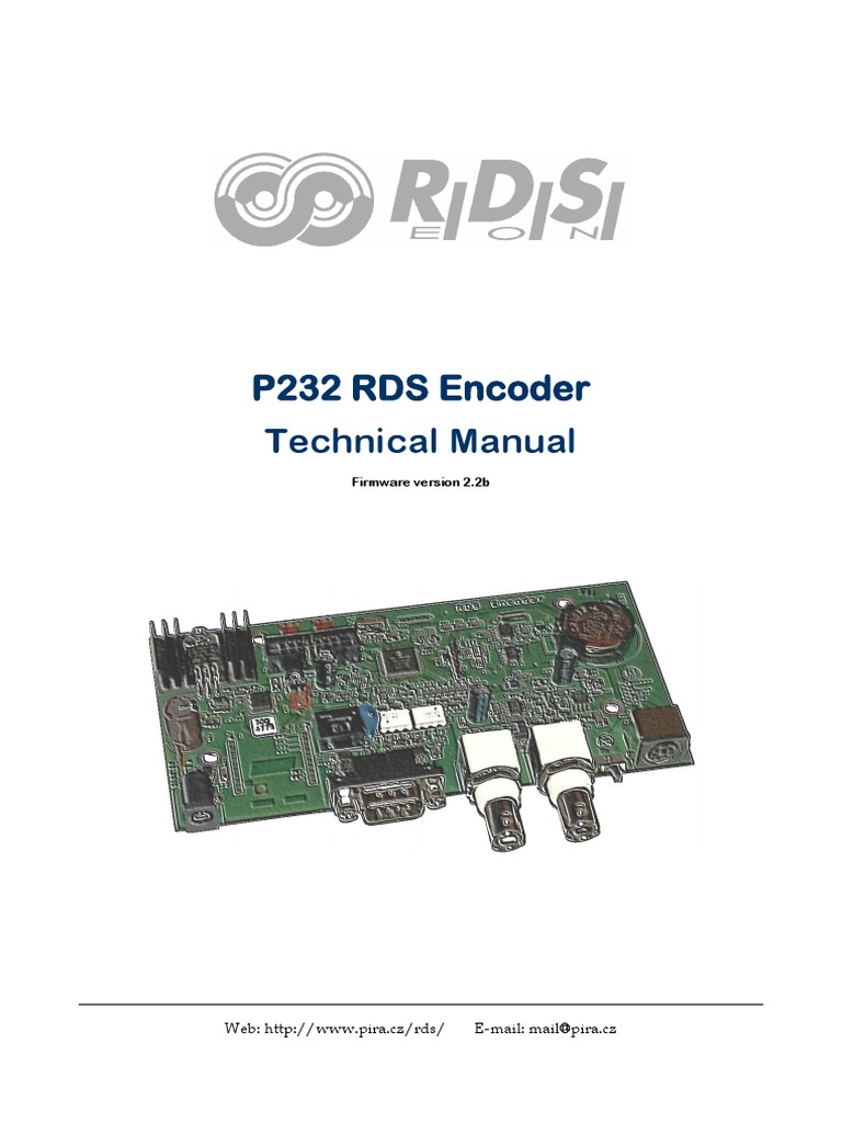 P232 RDS Encoder Technical Manual | PDF | Frequency Modulation ...
