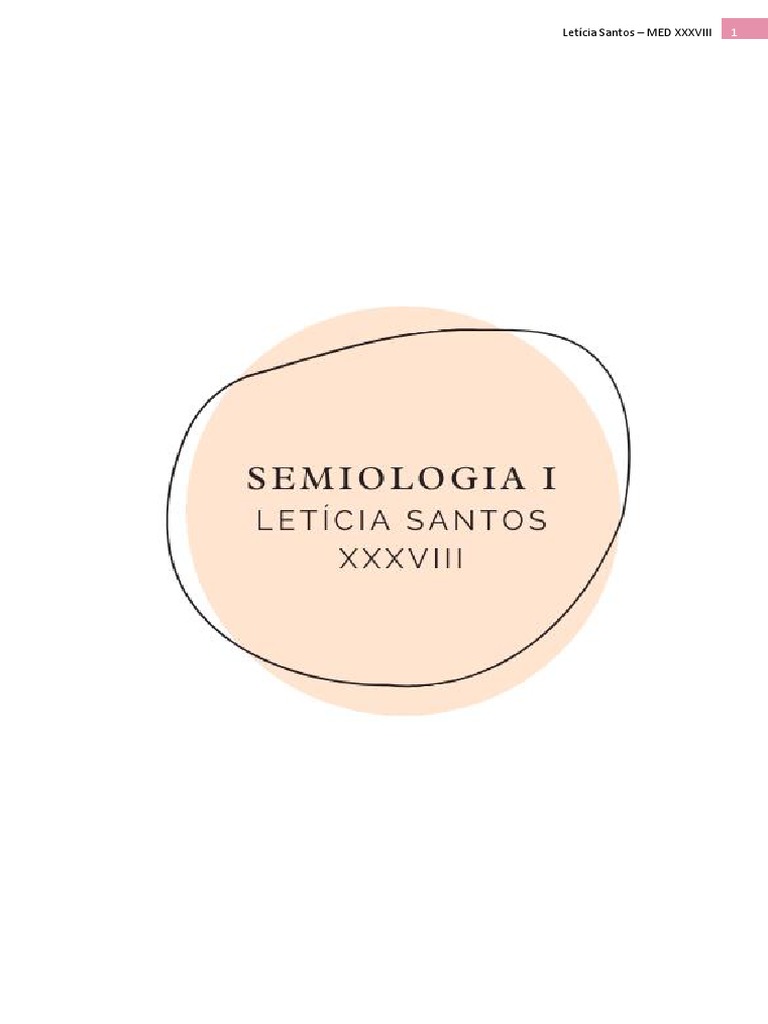 Transcrição Semio I Completo - Letícia Santos | PDF | Dor | Febre