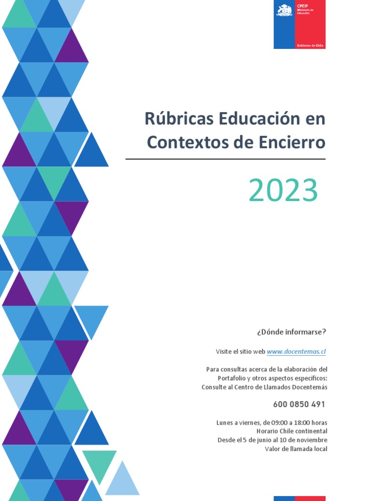 Rúbricas 2023 para Educación en Encierro | PDF | Evaluación | Maestros