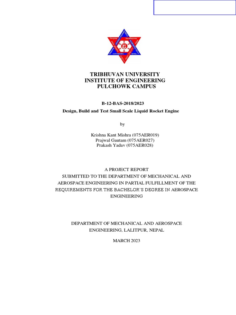 Design, Build and Test Small Scale Liquid Rocket Engine | PDF | Rocket ...