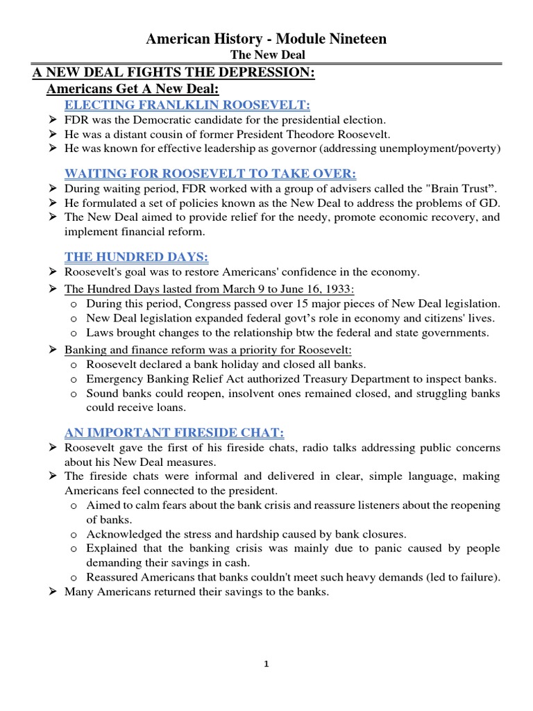 The New Deal | PDF | New Deal | Congress Of Industrial Organizations