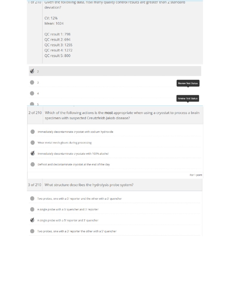 CSMLS C1 Questions | PDF