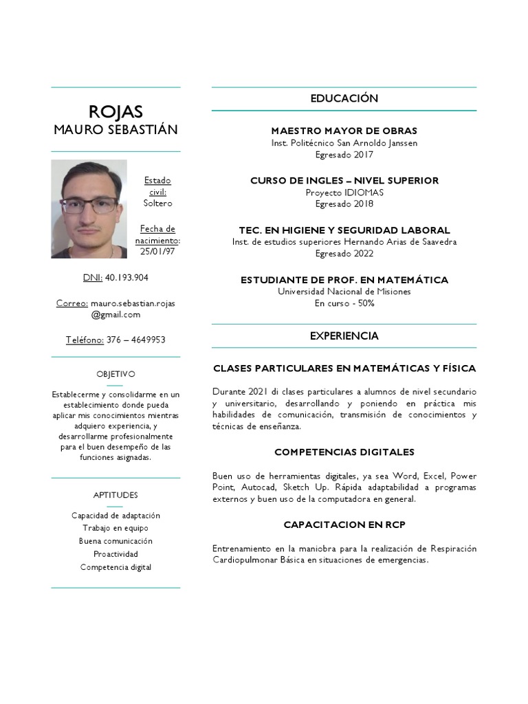 CV - Rojas, Mauro | PDF