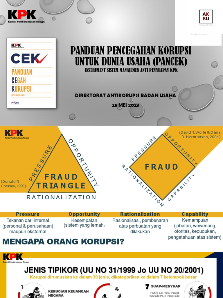 Panduan Pencegahan Korupsi (PanCEK) - Batch 2 | PDF