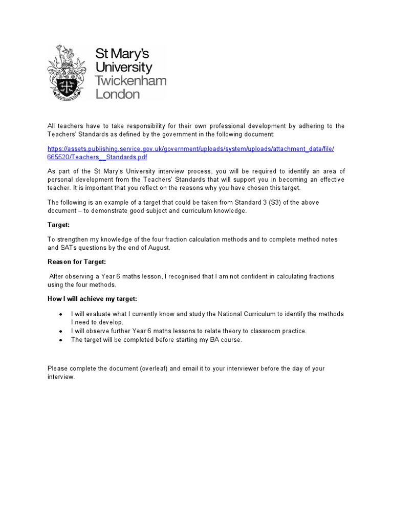 Target Form for Teacher Development | PDF | Career & Growth | Business