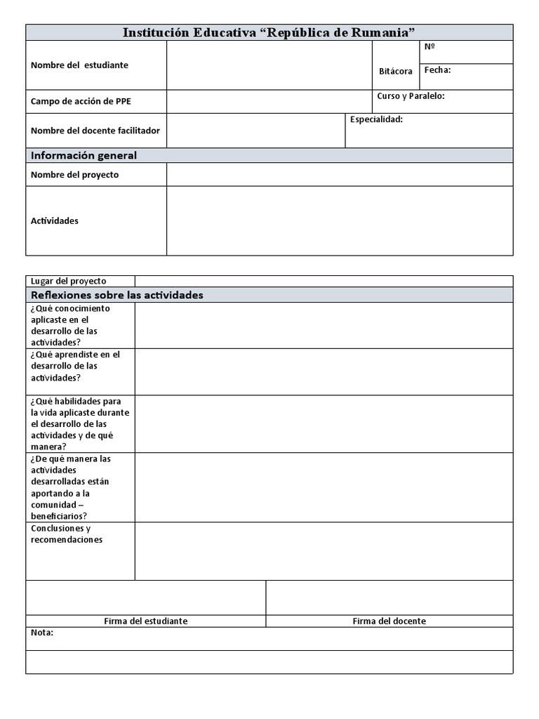 Diseño de Bitácoras (1) | PDF