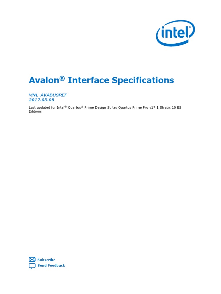 MNL Avalon Spec | PDF | Field Programmable Gate Array | Input/Output