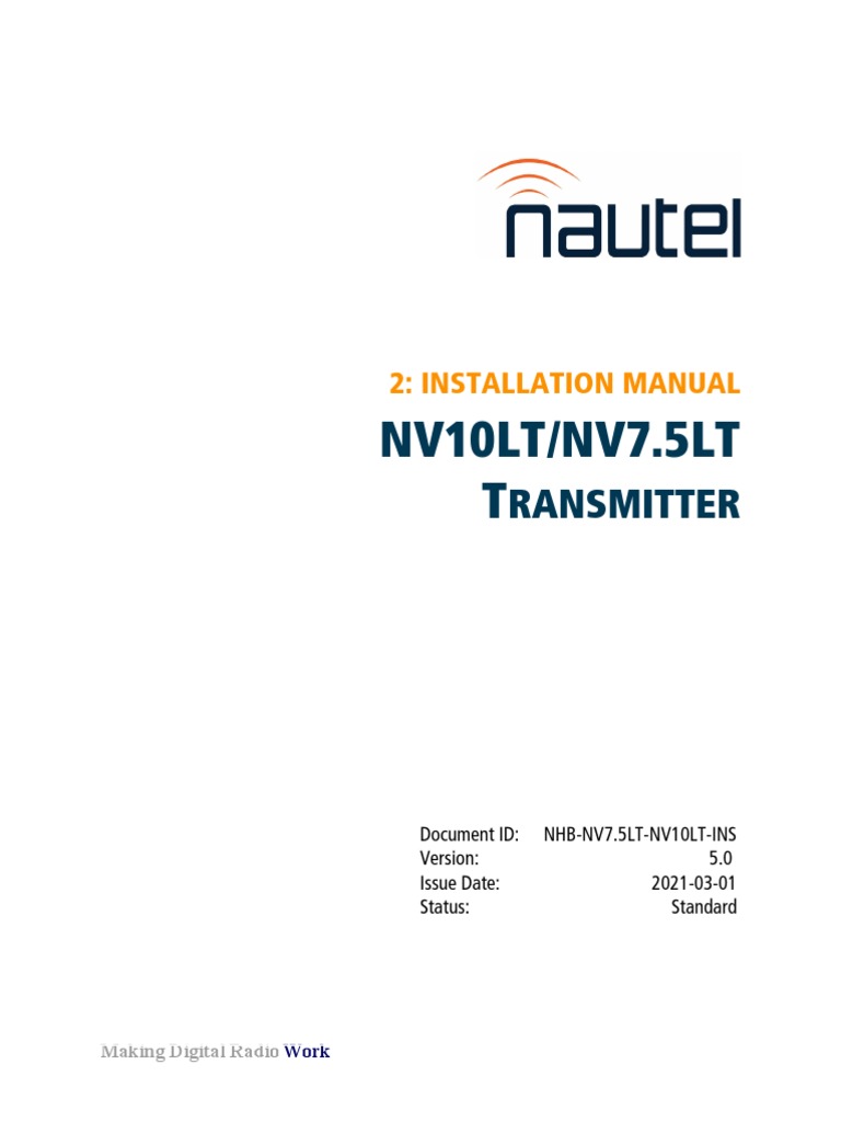 NHB NV7.5LT NV10LT Ins 5.0 | PDF