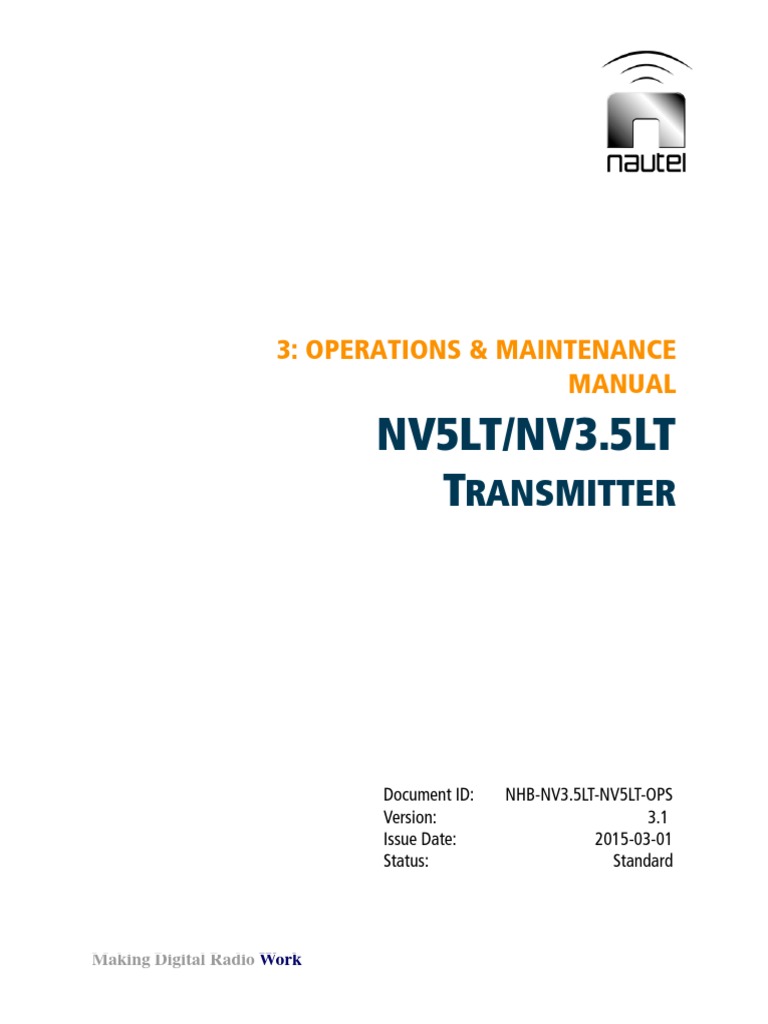 NHB NV3.5LT NV5LT Ops 3.1 | PDF | Power Supply | Relay