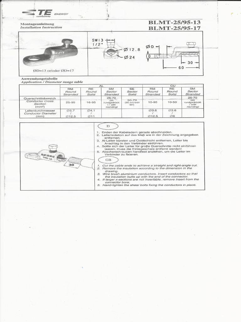 Procedimiento Para Terminales Blmt 25-95 | PDF