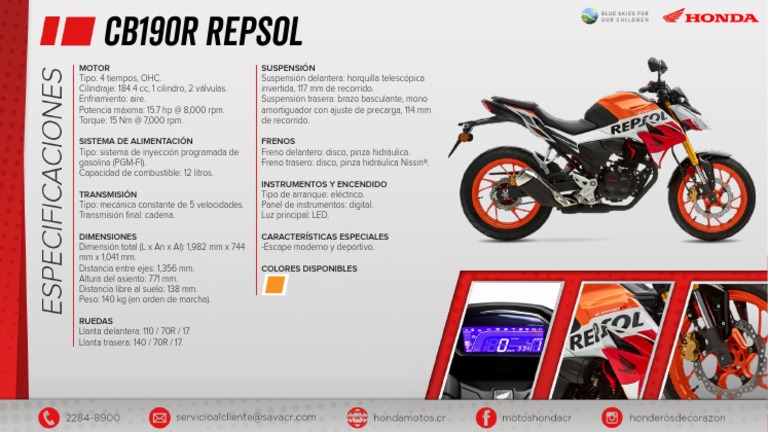 CB190R-REPSOL-FICHA-WEB | PDF