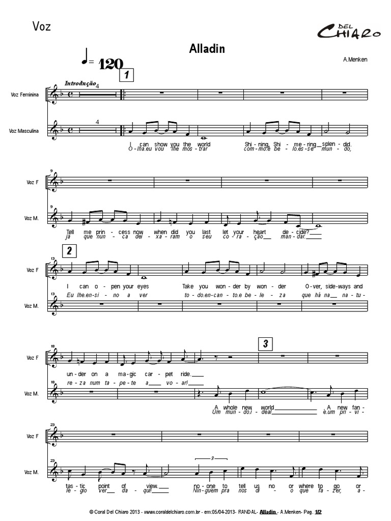 ALADDIN - Menken - Fa - Voz | PDF