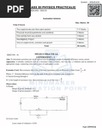 Class 12 Physics Practicals | PDF | Optics | Light
