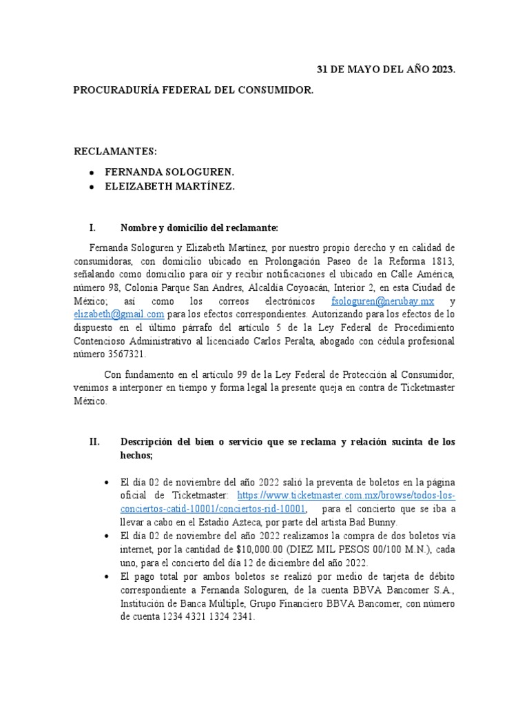 Queja Profeco | PDF