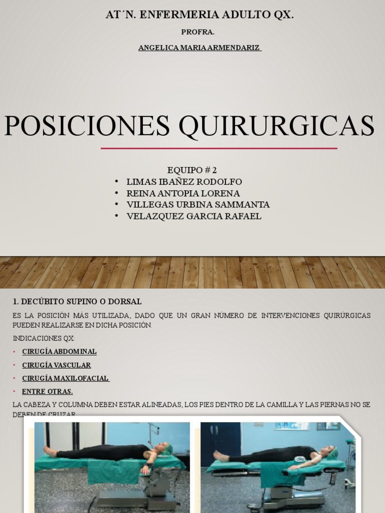 Posiciones Quirurgicas | PDF | Cirugía | Medicina CLINICA