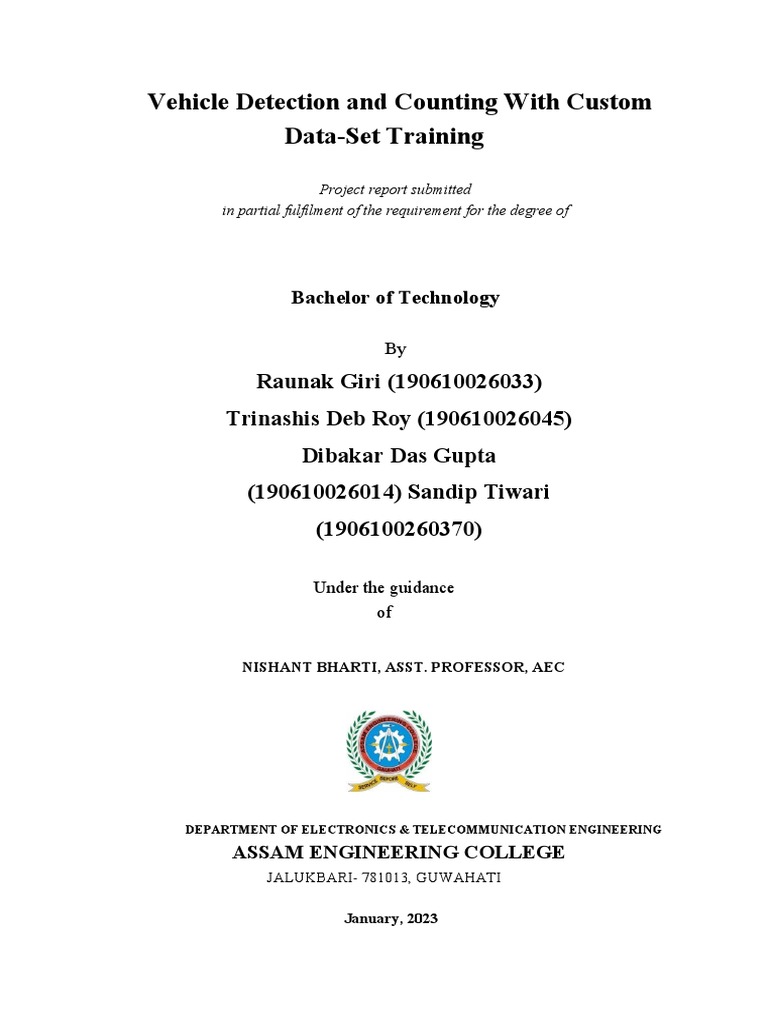 BTech - Report 7th Sem | PDF | Deep Learning | Machine Learning