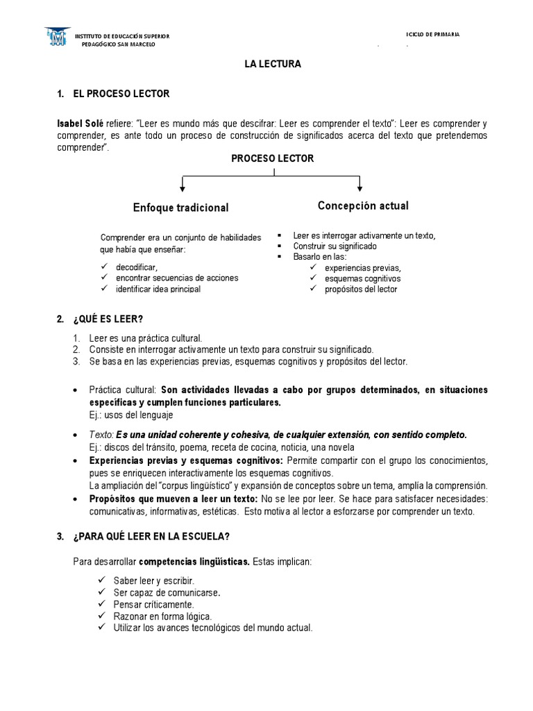 Sesión 2-3-El Proceso de Lectura | PDF | Aprendizaje | Ciencia cognitiva