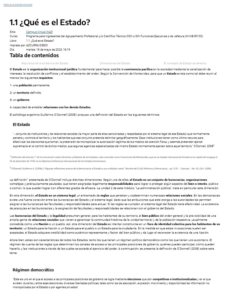 Definición y Dimensiones del Estado | PDF | Estado (política) | Democracia