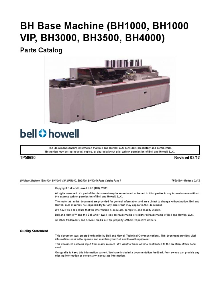 BH 1000 BH 3500 Parts Catalogue | PDF | Mail | Information