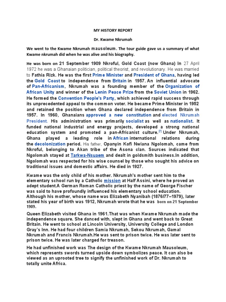 My History Report | PDF | Africa