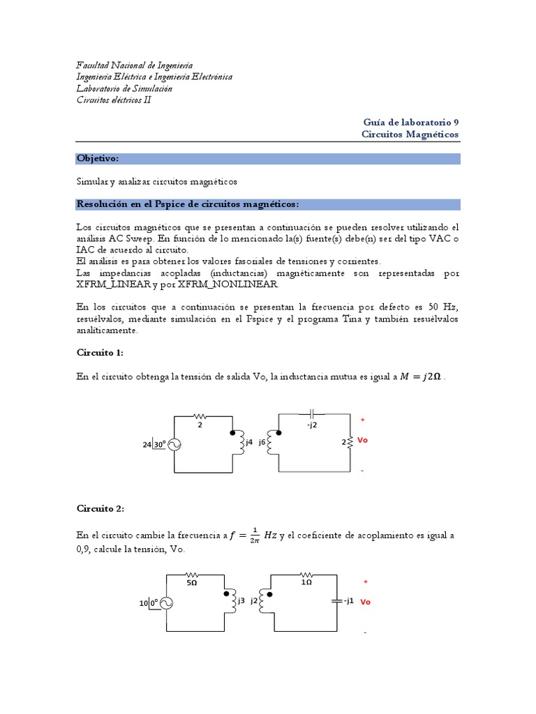 Lab 9 Circuitos Ii | PDF | Red eléctrica | Ciencias fisicas