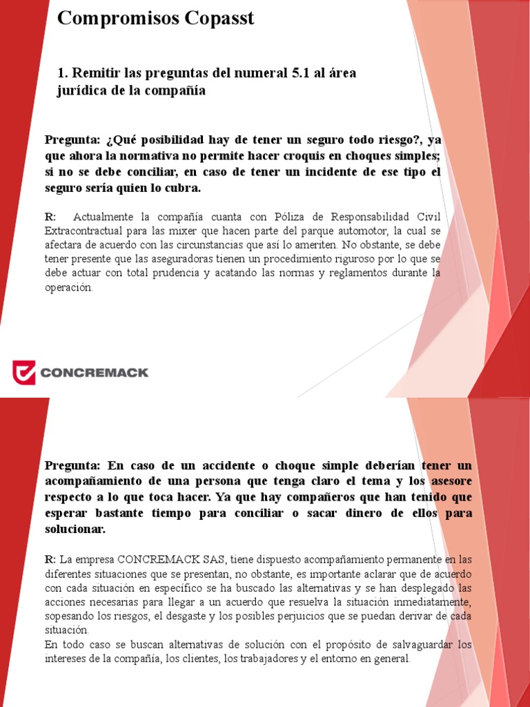 Compromisos Copasst | PDF