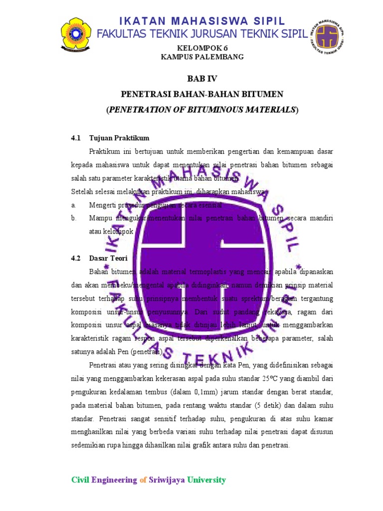 Bab 4 - Penetrasi Bahan-Bahan Bitumen | PDF