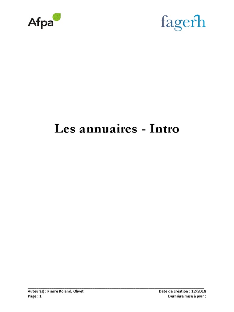 Les annuaires : types et services essentiels | PDF | Active Directory ...