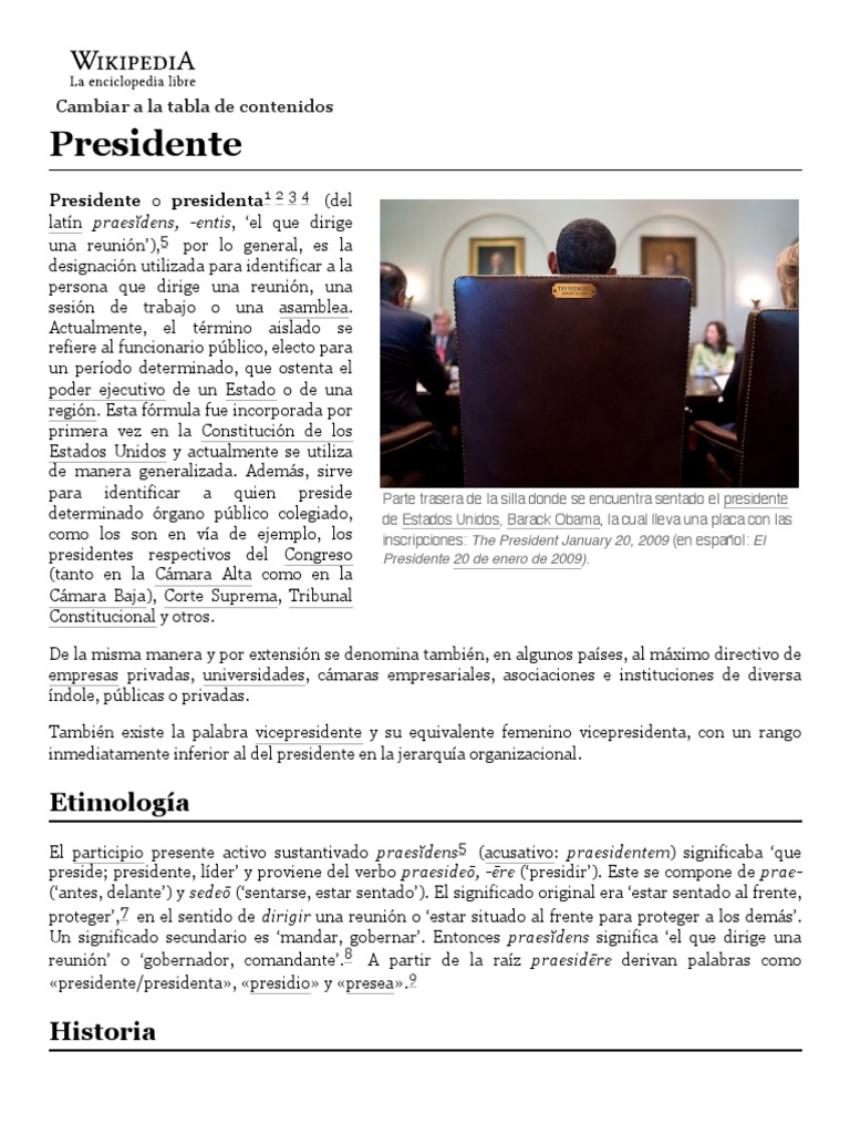 Presidente | PDF