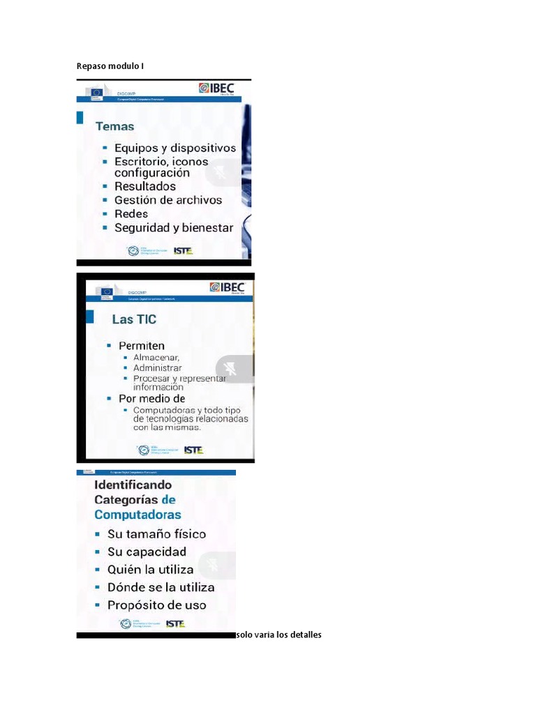 Repaso Modulo I | PDF