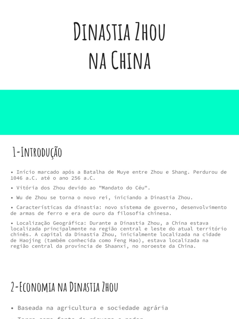 Dinastia Zhou Na China | PDF