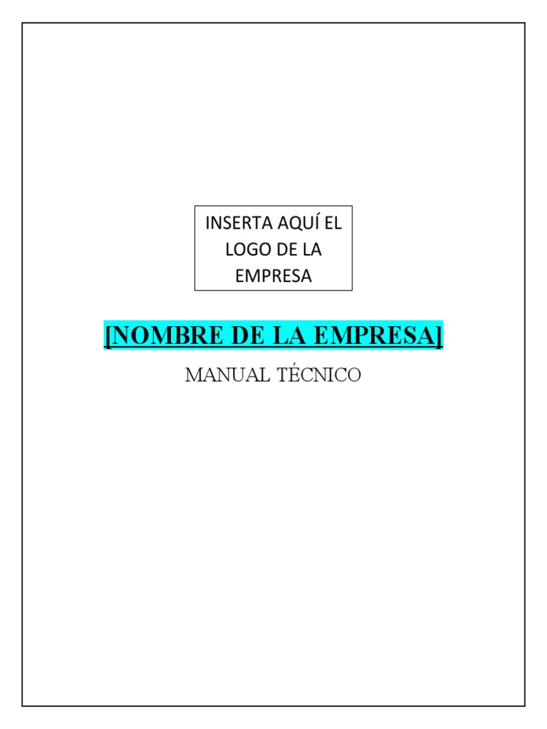 Formato-de-manual-tecnico-en-Word | PDF | Informática | Software