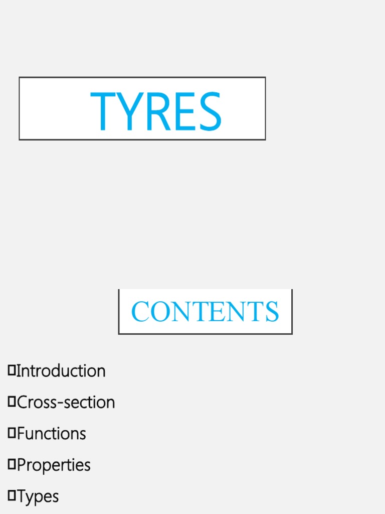 Tyre | PDF