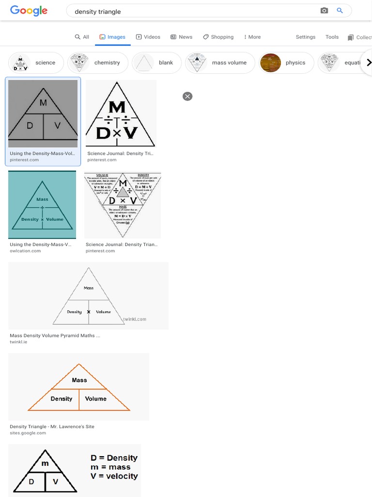 Density Triangle - Google Search | PDF | Density | Triangle