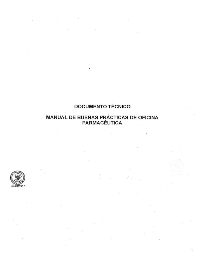 Documento Técnico_ Manual de Buenas Prácticas de Oficina Farmacéutica | PDF