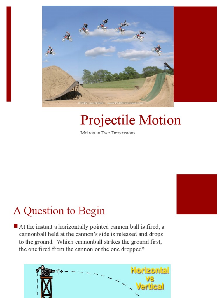 Projectile Motion1 1 Pdf Projectiles Acceleration