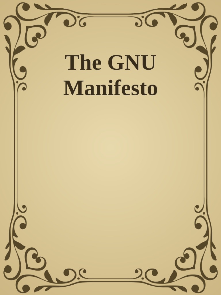 The GNU Manifesto | PDF | Gnu | Unix