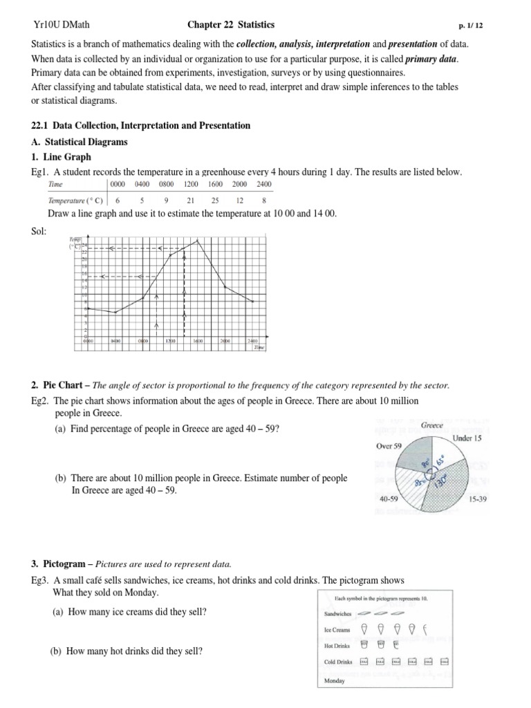 Yr10 Chapter 22U Statistics 2023 | PDF | Histogram | Quartile