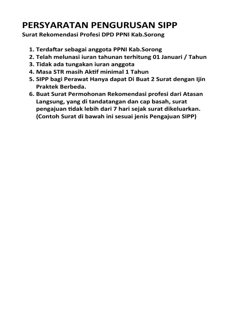 Contoh Permohonan SIP 2023 | PDF