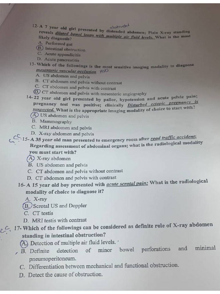 Radiology Exam | PDF