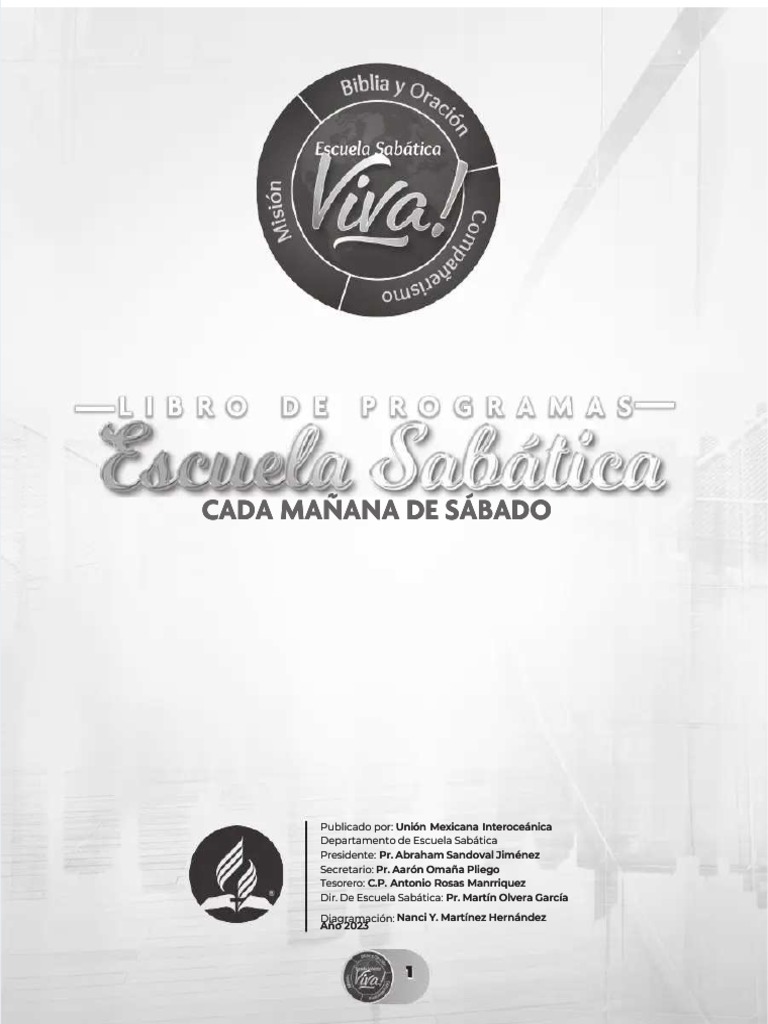 PDF Libro de Programas de Escuela Sabatica 2023 Compress | PDF | Oración | Biblia