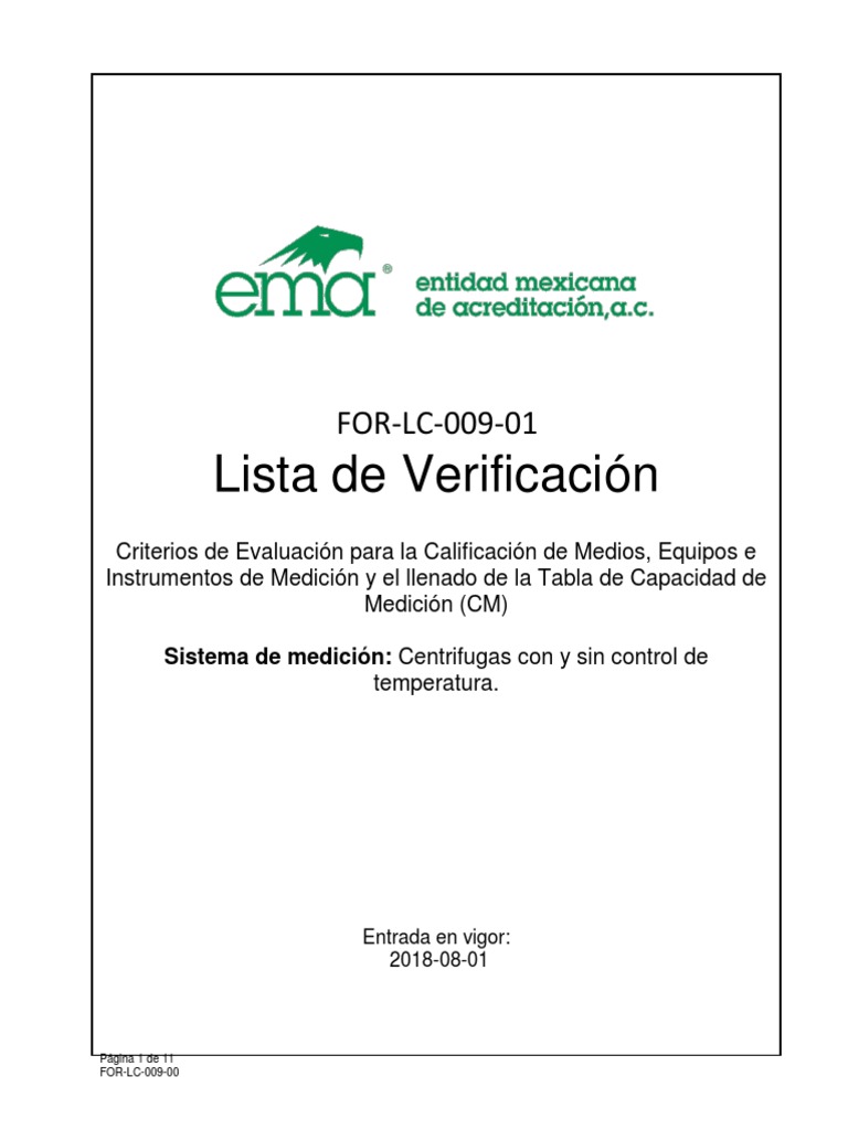 Criterios de Ev Centrifugas | PDF | Medición | Calibración
