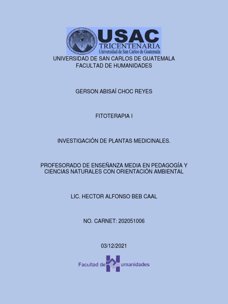 Tarea 1 de Fitoterapia | PDF | Aspirina | Apio